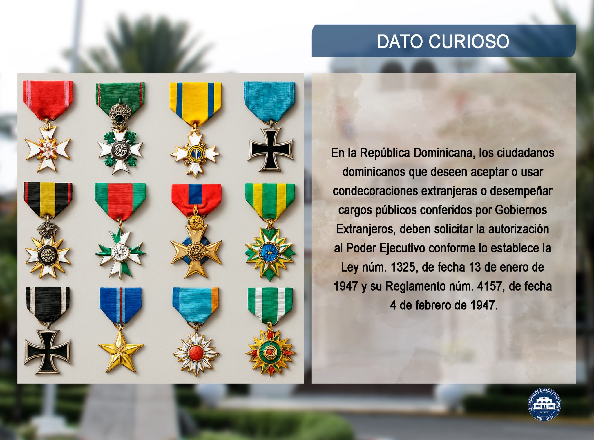 Condecoraciones - MIREX | Ministerio de Relaciones Exteriores